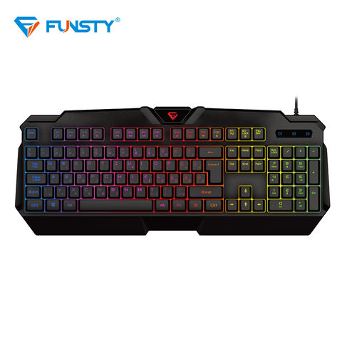 Bactlit Gaming Keyboards Rainbow Led Backlit Mechanical Feeling Usb ...