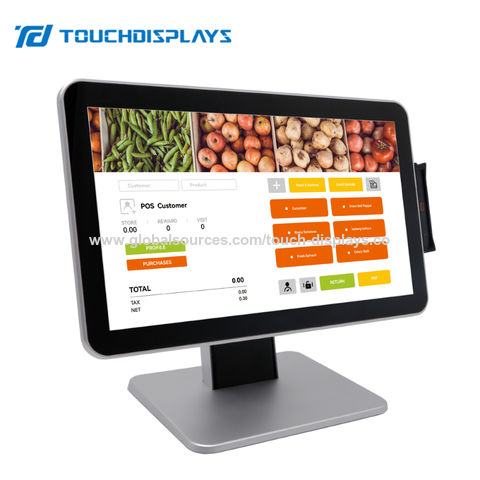 15.6 inch widescreen waterproof pos systems all in one cash register ...