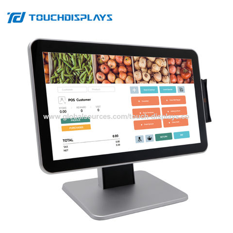 TouchDisplays 15.6 inch touch restaurant pos system with cash register ...