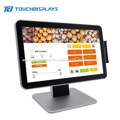 TouchDisplays 15.6 inch all in one android pos payment system with ...