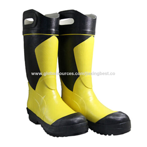 China Rubber Fire-resistant Fireproof Firefighter Boots on Global ...