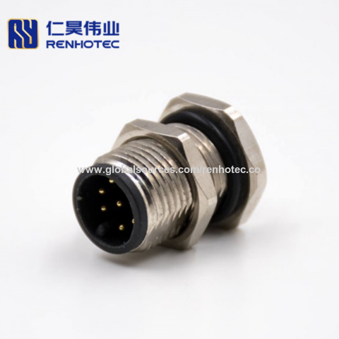 Buy Wholesale China M12 Connector 8pin Male Straight Front Mount Pcb ...