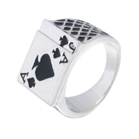 China Fashionable spades A card ring on Global Sources,Spades A card ring