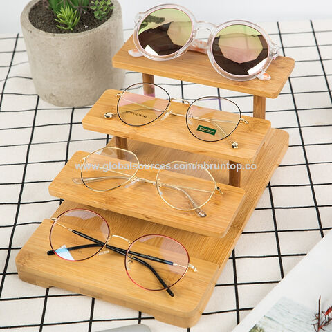 Buy Wholesale China Ladder Glasses Display Rack,3/4 Layer Bamboo Wooden ...