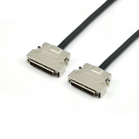 China SCSI II Cable 50pin computer data Cable Assembly Metal Shell and ...