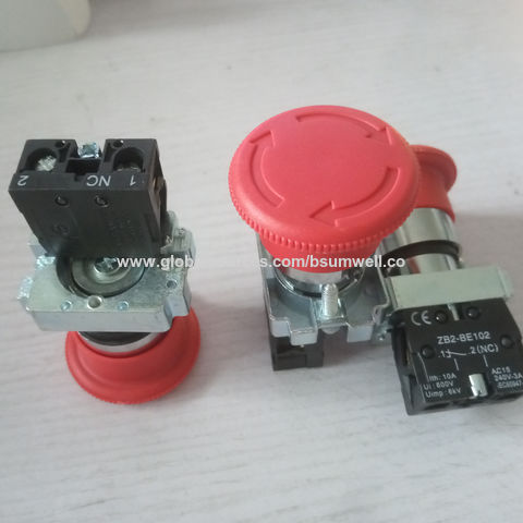 Buy Wholesale China Xb4-bs542 Latching 22mm Emergency Stop Button Switch Zbe & Emergency Stop ...