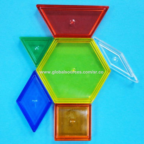 Taiwan Transparent Pattern Blocks, Comes in 6 Assorted Shapes and ...