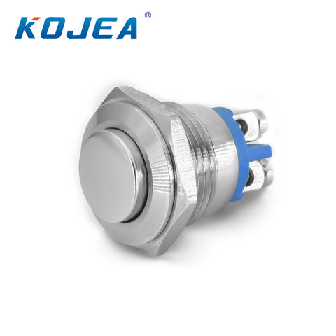 Waterproof Push Button Momentary on Off Horn Switch Metal Switch 12V ...