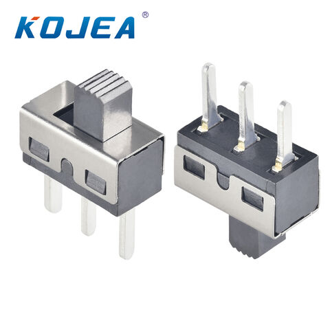 Yueqing factory 2 position ON-OFF SPDT 3 pin PCB panel model mini vertical slide switch 2A 125V ...