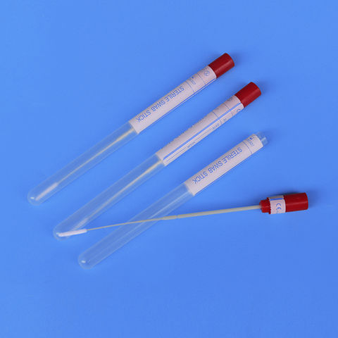 Disposable sampling collection swab transport tube with specimen nasal ...