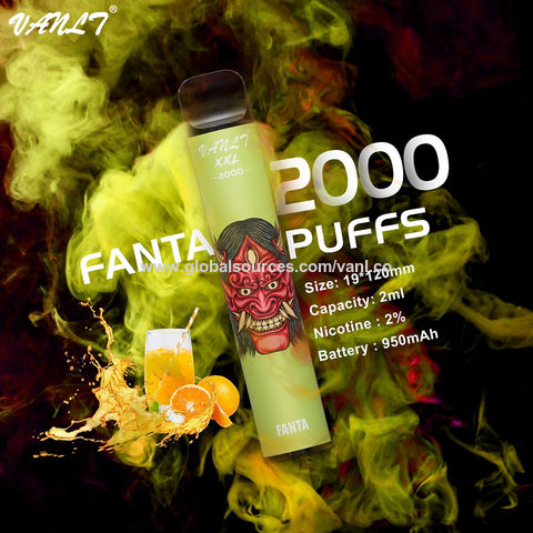 China VANLT Disposable Vape original Synthetic Nicotine 2000 Puffs 2% ...
