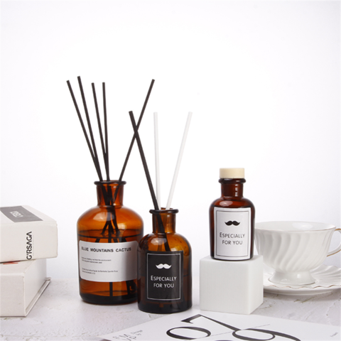 Wholesale 150ml 200ml Black Reed Diffuser Bottle Clear Glass Essential ...