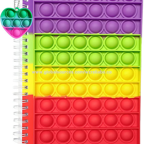 Pop Spiral Notebook Fidget Bubble It Toy, Fidget Pop Sensory Journal ...