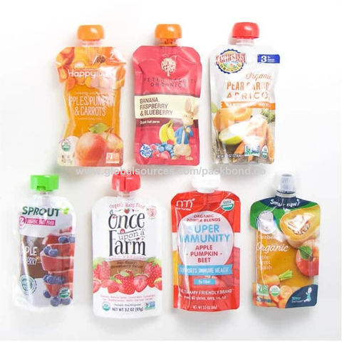 Buy Wholesale China Double Zipper Reusable Food Pouches Baby Food ...