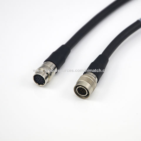 Flexible Analog video cable 12pin right anlge Female plug HR10A-10P-12S ...