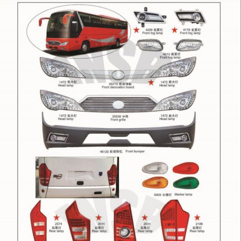 Buy Wholesale China Yutong Bus Parts Bus Headlamp Taillamp Fog Lamp Bus ...
