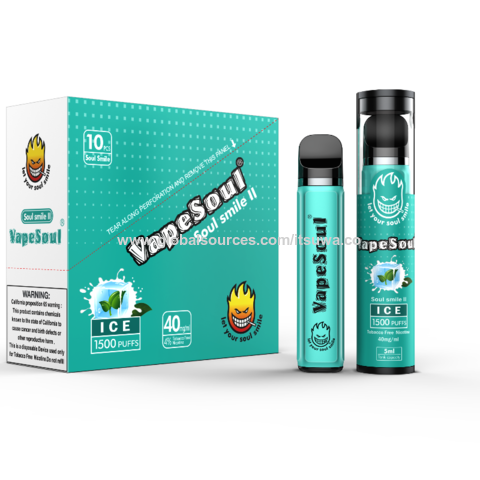 China Vapesoul Rechargeable 1500 puffs Disposable Vape Pen Electronic ...