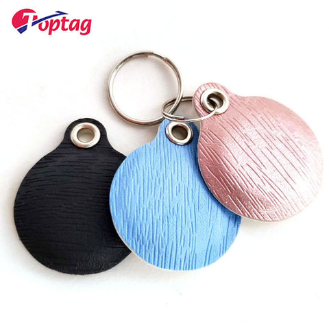 New Design PU Material 125KHZ RFID Key Chain Key Fob with Metal Ring ...