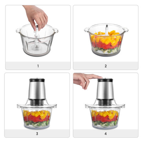 Buy Wholesale China 1.5l Glass Chopper With 2 Speed, Electric Food ...