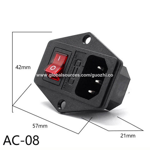 Buy Wholesale China Ac Socket Ac-08 10a 250vac Rocker Switch Power ...
