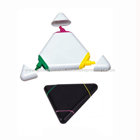 Buy Wholesale China Triangle Shape Fluorescent Pen 3 In 1 Highlighter ...