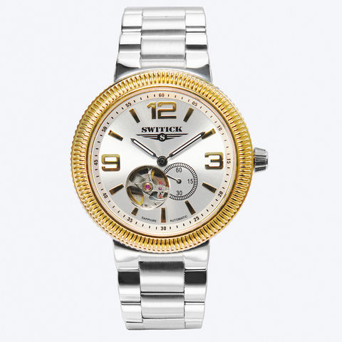 SWITICK 43mm Gent's Stainless Steel Mechanical Watch with solid SS band ...