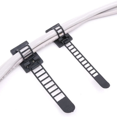 Adjustable Self-adhesive Nylon Cable Straps Ties Cords Clamp For Wire ...