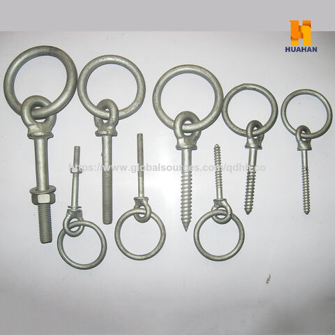 Steel Ring Bolt with Nut and washer, Z.P., rigging hardware steel ring ...