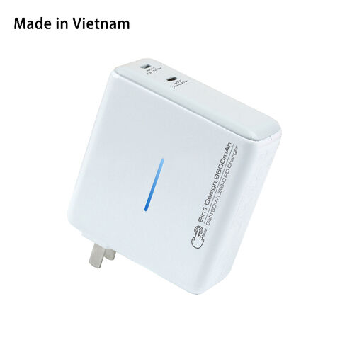 Buy Wholesale China 2 In 1 Gan Tech 60w Usb C Pd Wall Charger With ...