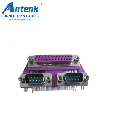 D-Sub Triple Port THT 90°, 25-pin Female Connector, Dsub Connector for ...