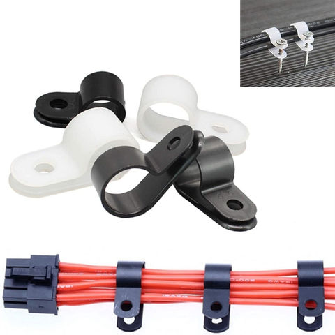 China R type cable clips Plastic Cable Clamps Wire Hose Tube Mounts R ...