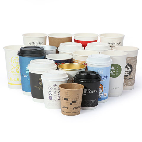 Eco-friendly custom printing disposable beverage paper cups with lid ...