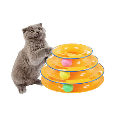 Buy Wholesale China Cat Track Toy Interactive 3-level Turntable Cat ...