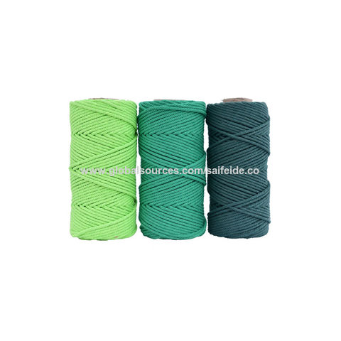 Customization Macrame Cord 4mm 100 meter Twisted Cotton Braid Cord ...