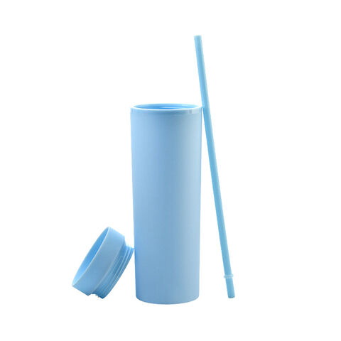 Buy Wholesale China Plastic Straw Cup Double-layer Frosted 16oz ...