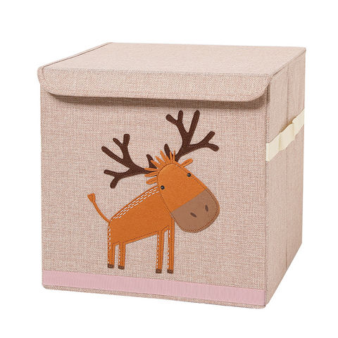 China Cartoon Children's Toy Storage Cotton Linen Cloth Storage Box ...