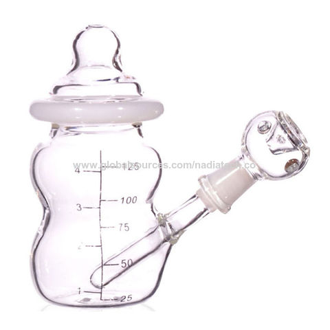 China 4'' Mini baby milk bottle glass bong on Global Sources,featured ...