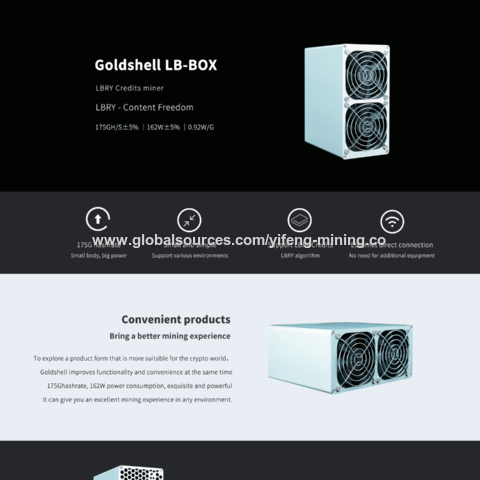 China Brand new Goldshell LB-BOX in Stock ready to ship LBC miner on ...
