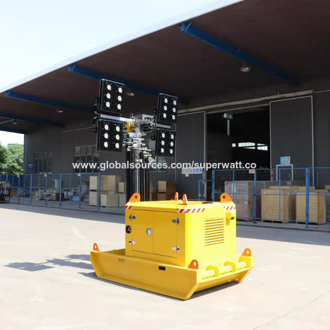 Skid Mounted Light Tower with 9 meters Mast, Skid Light Tower Tower ...