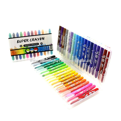 Factory Washable Silky Crayon 36 Colors Eco Friendly Twist Up Water ...