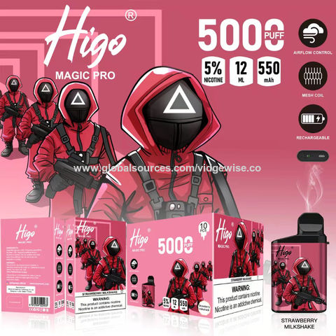 Higo Magic Pro Mesh Coil 5% Nicotine 5000 Puffs Best E-liquid ...