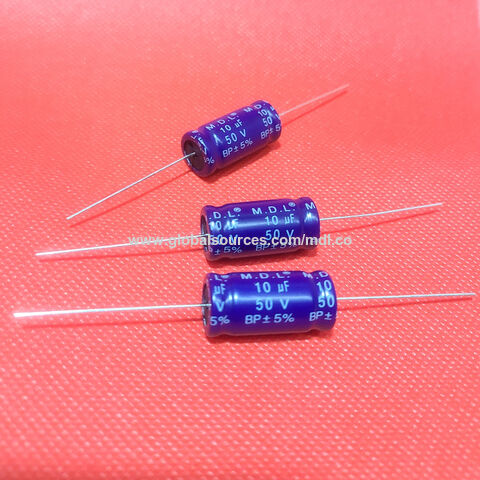 M.D.L. 10uF 50V NP(BP) Axial Aluminum Electrolytic Capacitors ...
