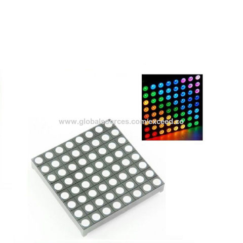 High quality RGB LED display 1.5 inch 8*8 LED dot matrix display, 8*8 ...