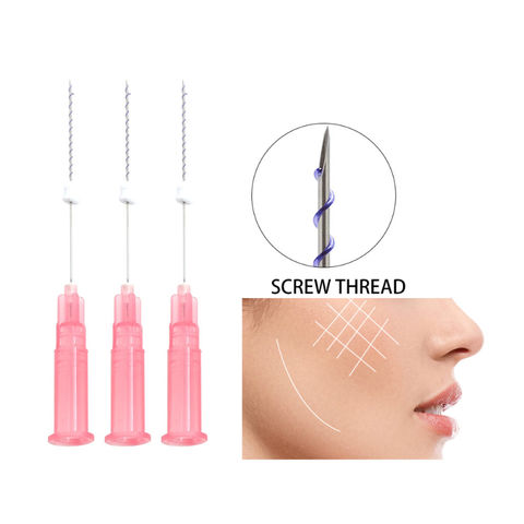 China Polydioxanone mono screw thread pdo thread face cheeks lift skin ...