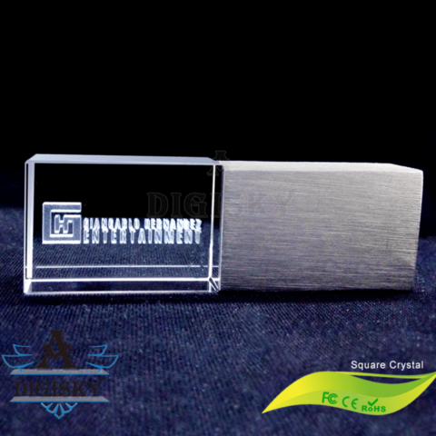 Gift promotional crystal 8gb usb flash drive with custom logo laser ...