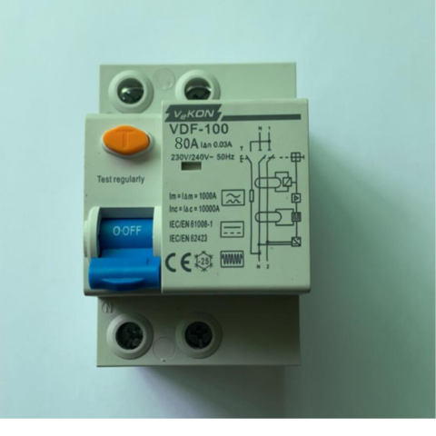 Buy Wholesale China Vdf-100 Type B Rccb 80a For Ev Charger Component Ce ...