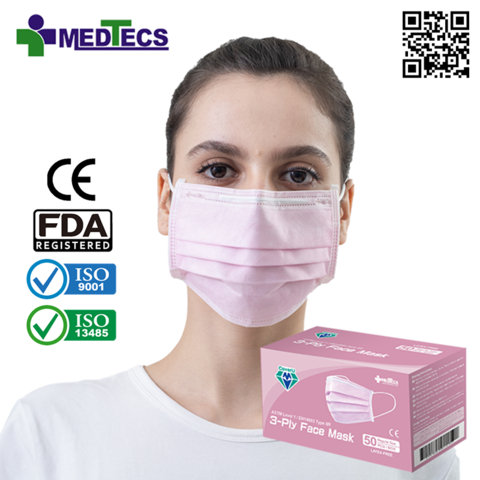 ASTM F2100 Level 1 Colorful High Class Medical Nonwoven Face Mask ...