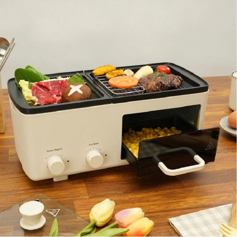 Buy Wholesale China Bbq Electric Roast Fry Grill With Hotpot 1200w ...