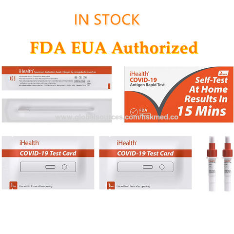 Antigen Rapid Test kit FDA EUA Authorized OTC at-Home Self Test Non ...