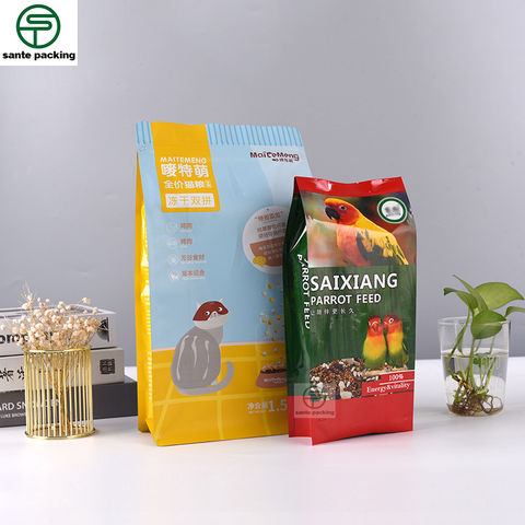 Buy Wholesale China Matte Quad Seal Pet Food Packing Gusseted Bags With ...